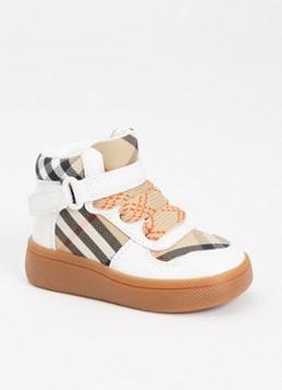 Burberry Sneaker van kalfsleer met ruitdessin • Wit • deBijenkorf.be
