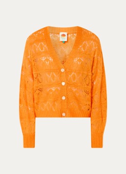 Farm Rio Fijngebreid vest met opengewerkt dessin • Orange • deBijenkorf.be
