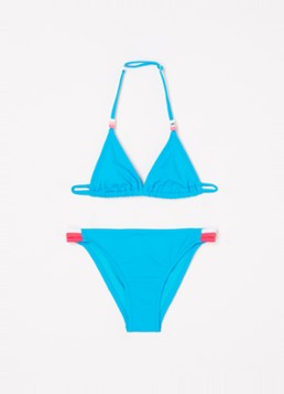 Sundek Mini Jennifer bikini met kralendecoratie • Blauw • deBijenkorf.be