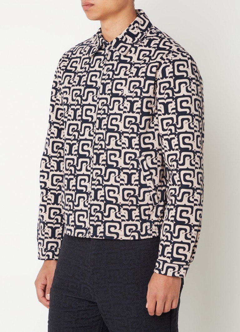 Arte Antwerp Jones spijkerjas met steekzakken en print • Beige ...