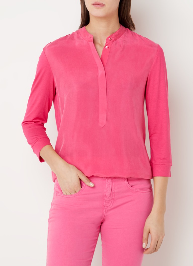 BRAX Clarissa blouse met driekwart mouw • Fuchsia • deBijenkorf.be