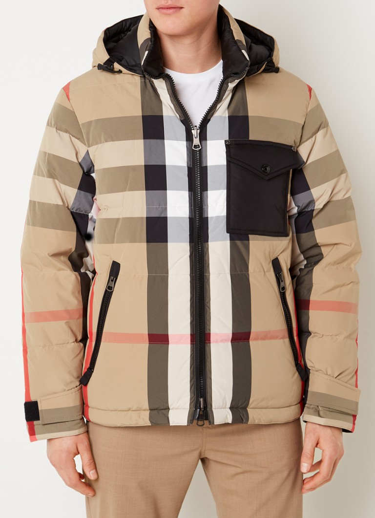 Burberry Rutland puffer jack met donsvulling en afneembare capuchon ...