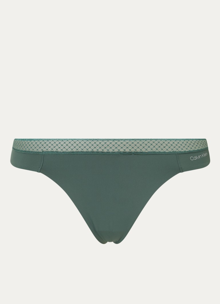 Calvin Klein Seductive Comfort string met kant • Groen • deBijenkorf.be