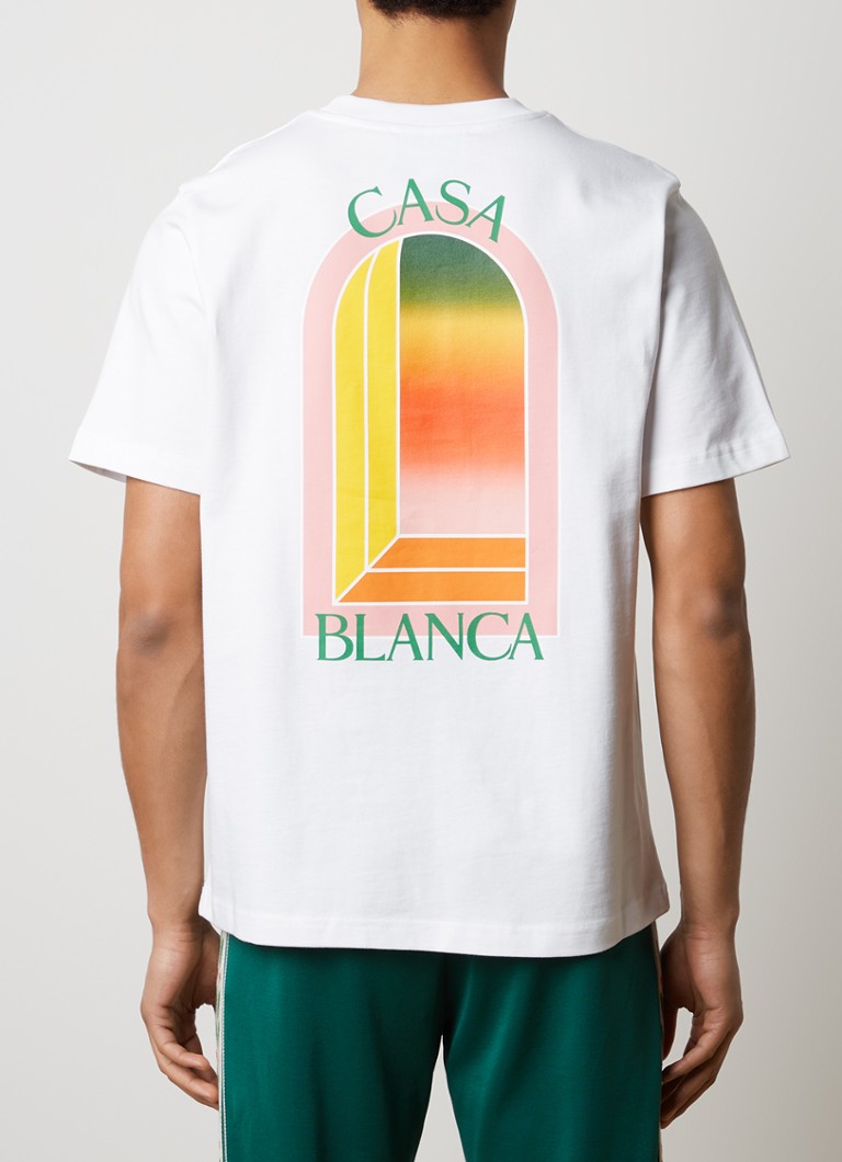 Casablanca T-shirt met logo- en backprint • Wit • deBijenkorf.be