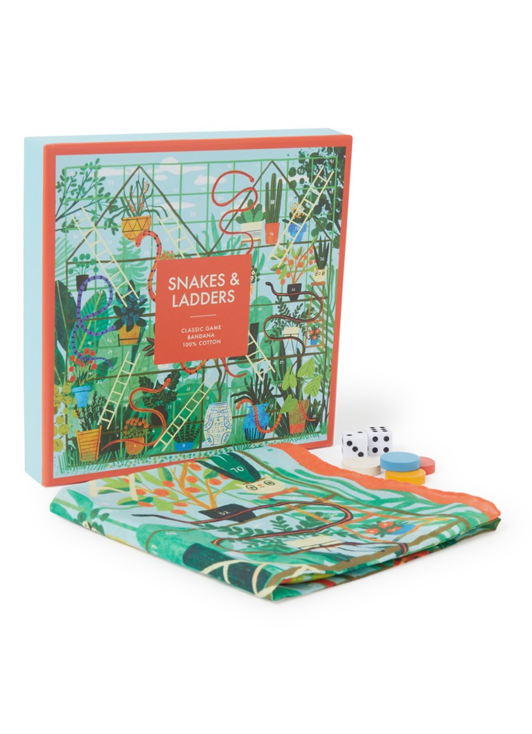 Galison Snakes And Ladders Classic Game dobbelspel inclusief bandana ...