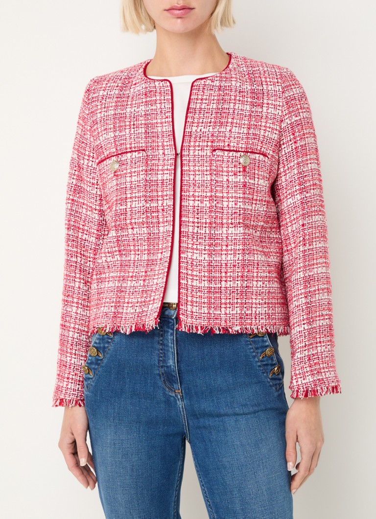 Gerard Darel Rosara jack met tweed-look en borstzakken • Rood ...