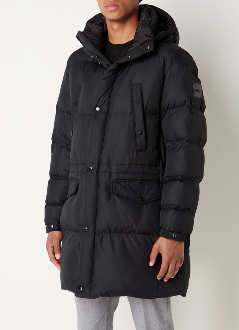 HUGO BOSS Condolo gewatteerde parka met steekzakken en capuchon • Zwart ... HUGO BOSS Condolo gewatteerde parka met steekzakken en capuchon • Zwart ...