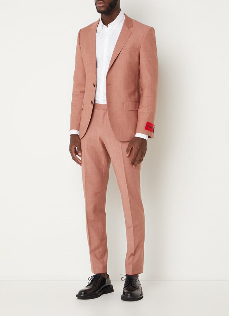 HUGO BOSS Henry/Getlin slim fit 2-delig pak in scheerwolblend met ...