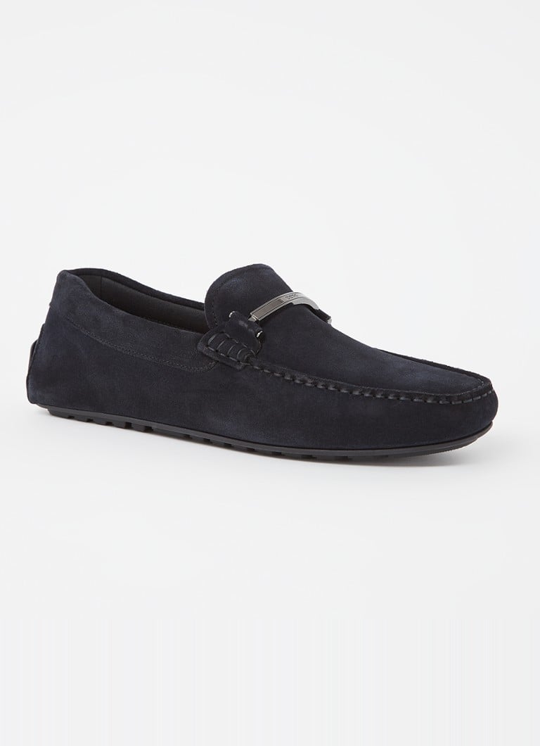 HUGO BOSS Mocassin van suède • Donkerblauw • deBijenkorf.be HUGO BOSS Mocassin van suède • Donkerblauw • deBijenkorf.be