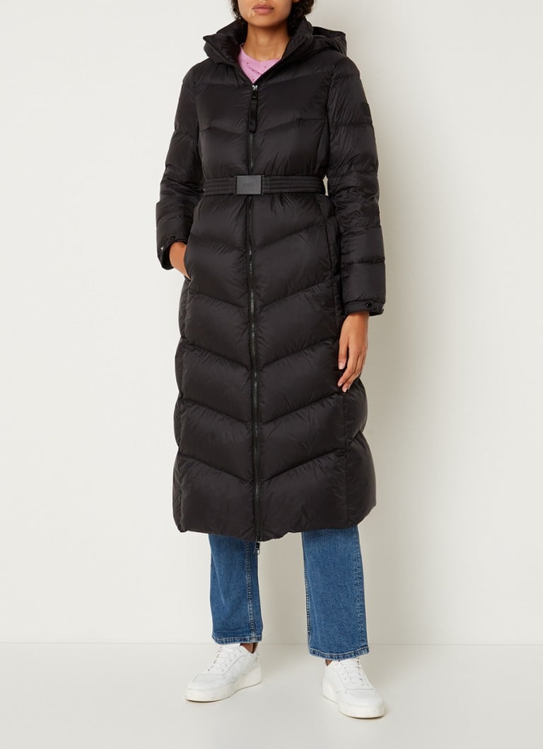 HUGO BOSS Paxmaxi gewatteerde parka met afneembare capuchon en ceintuur ... HUGO BOSS Paxmaxi gewatteerde parka met afneembare capuchon en ceintuur ...