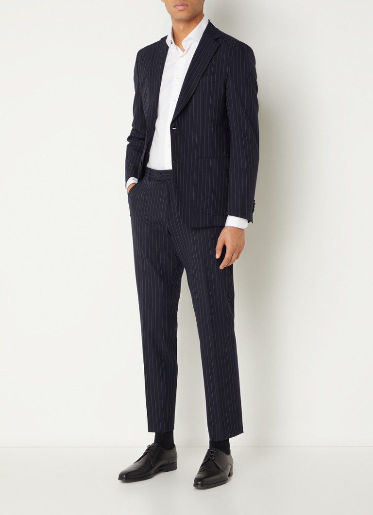 HUGO BOSS Slim fit 2-delig pak met krijtstreep • Donkerblauw ...