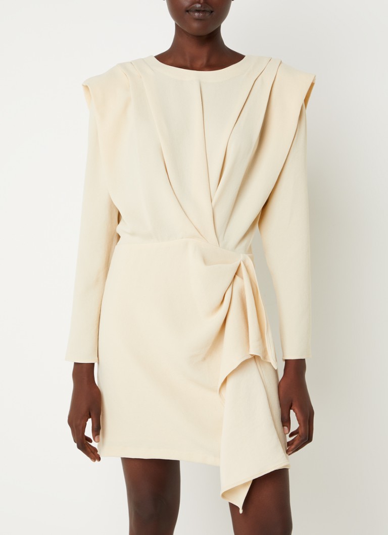 IRO Mitzi mini jurk met plooidetail • Beige • deBijenkorf.be