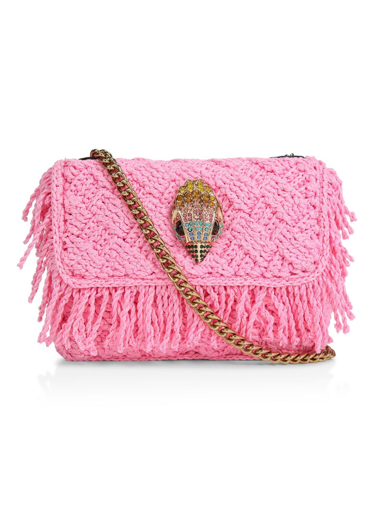 Kurt Geiger Crochet Kensington crossbodytas met logo • Roze ...
