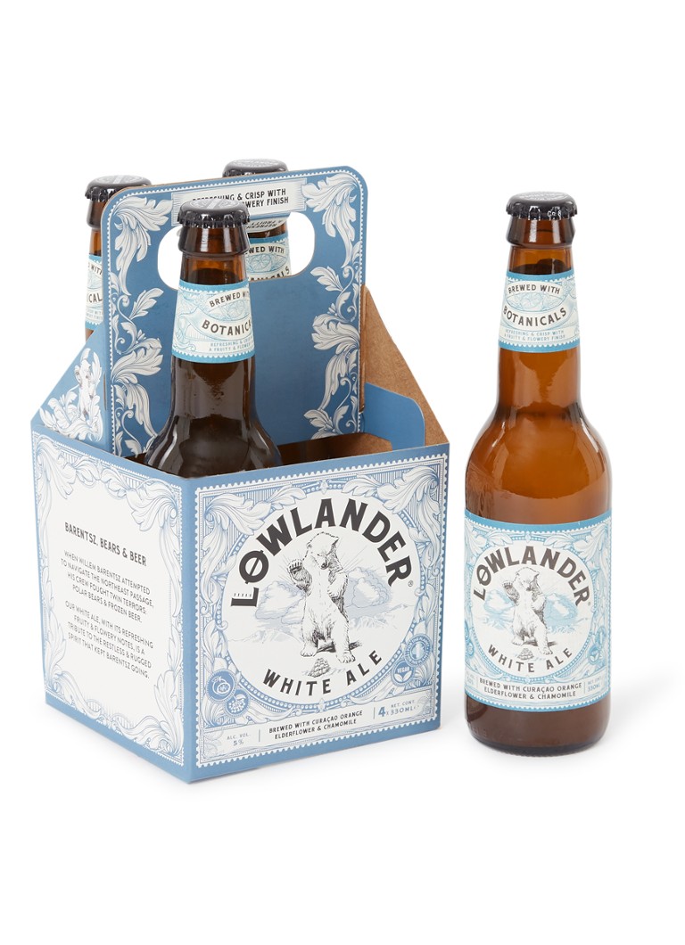 Lowlander White Ale bier in giftpack 4-delig • Staalblauw • deBijenkorf.be