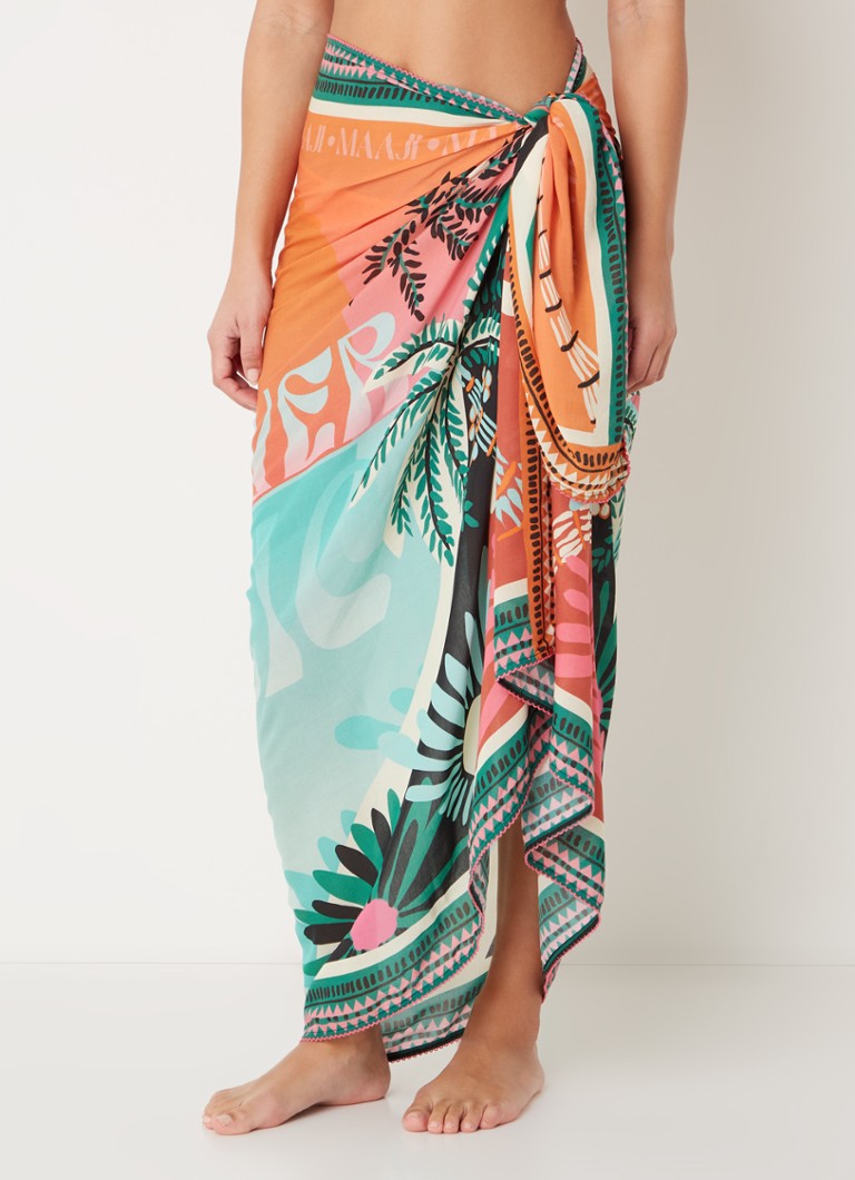 MAAJI Aloha Island View pareo met print • Blauw • deBijenkorf.be