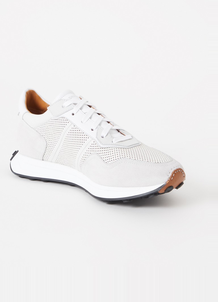 Magnanni Romero sneaker van leer met suède details • Wit • deBijenkorf.be