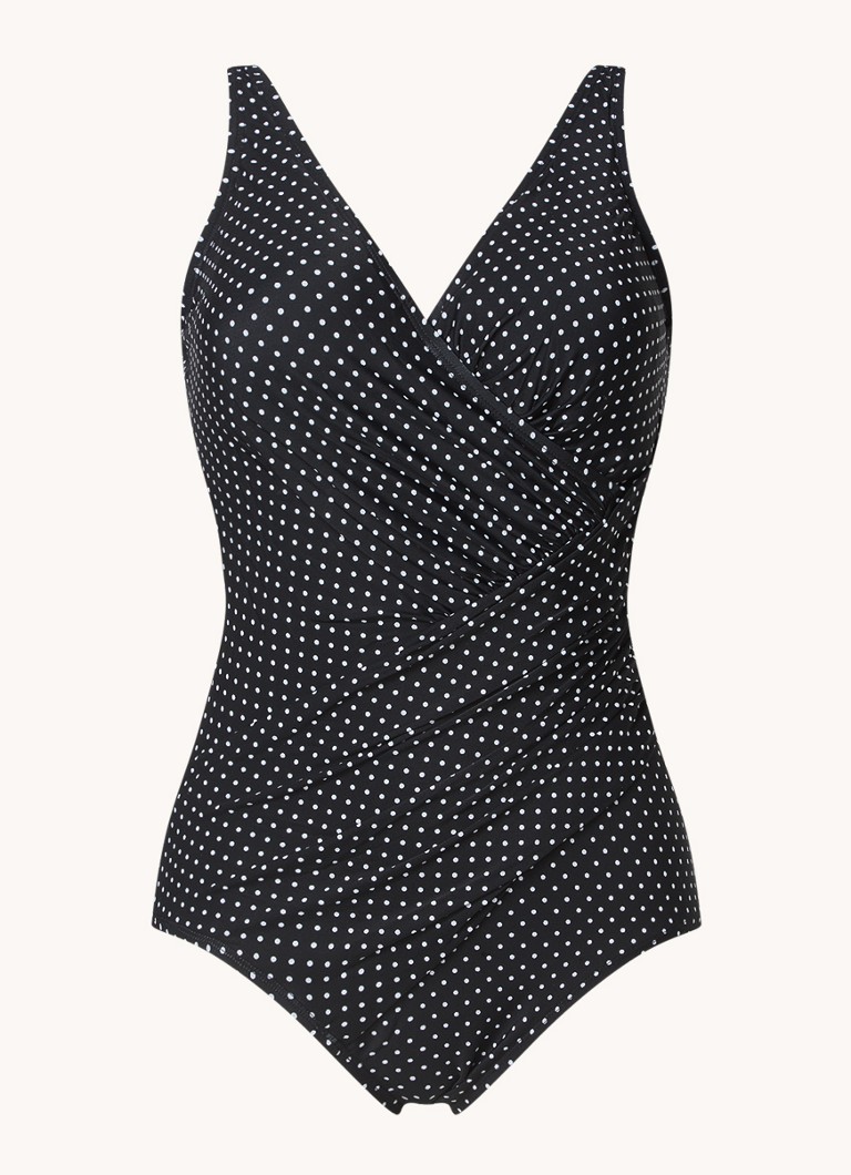 Miraclesuit Oceanus voorgevormd corrigerend badpak met stippenprint ...