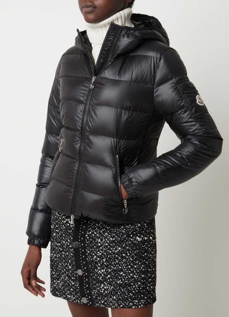 Moncler Gles puffer jack met donsvulling en capuchon • Zwart ...