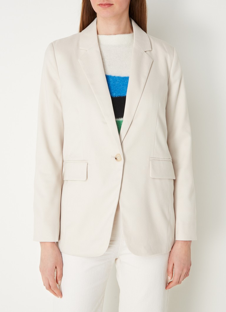 OPUS Junolin blazer met structuur en klepzakken • Beige • deBijenkorf.be
