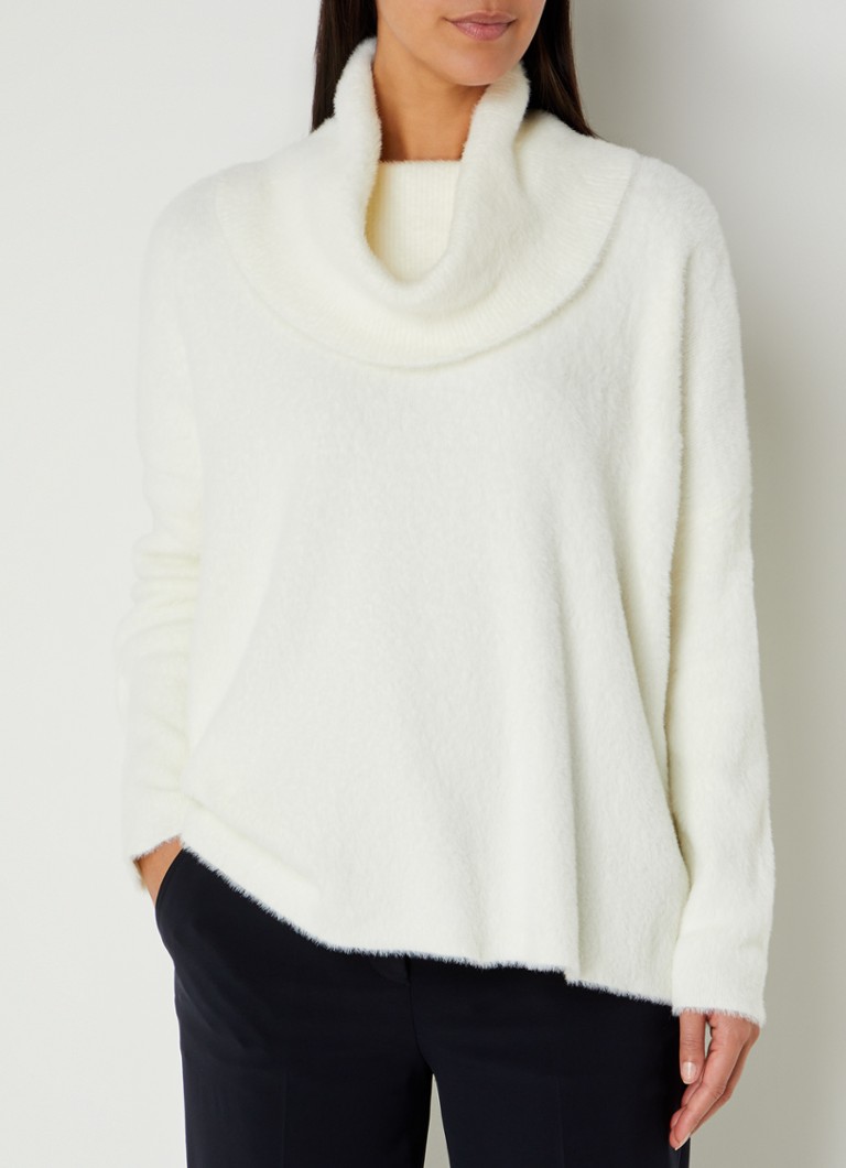 Phase Eight Natalia fijngebreide coltrui met stretch • Gebroken wit ... Phase Eight Natalia fijngebreide coltrui met stretch • Gebroken wit ...