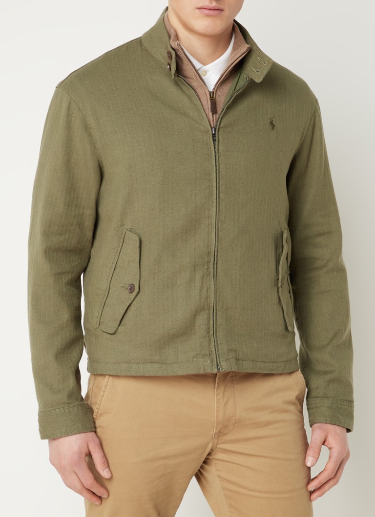 Ralph Lauren Jack in linnenblend met klepzakken • Dark Sage ...