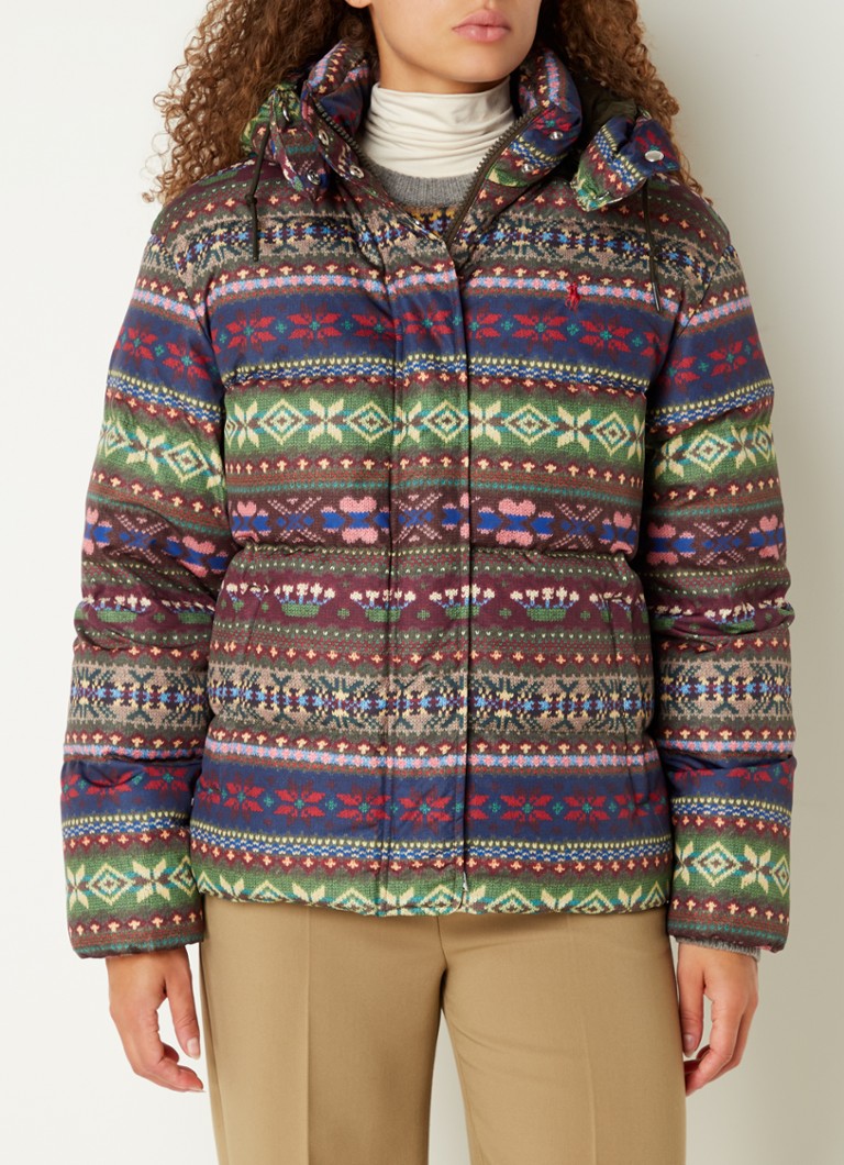 Ralph Lauren Puffer jack met donsvulling en afneembare capuchon ...