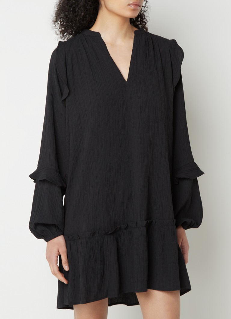 Refined Department Jordan mini A-lijn jurk met structuur en volants ...