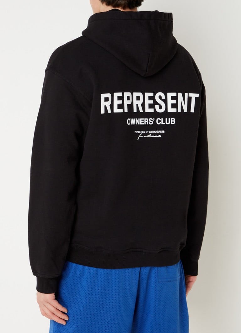 Represent Owners Club hoodie met logo- en backprint • Zwart ...