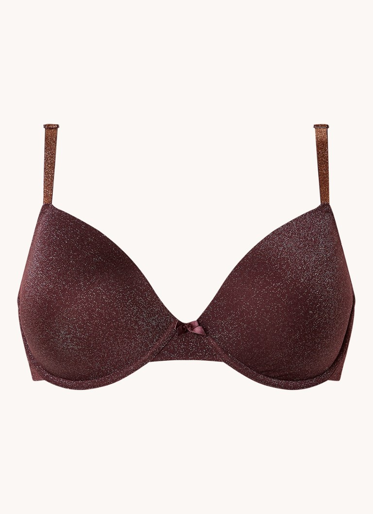 Sam Friday Sam voorgevormde bh met beugel en lurex • Aubergine ...