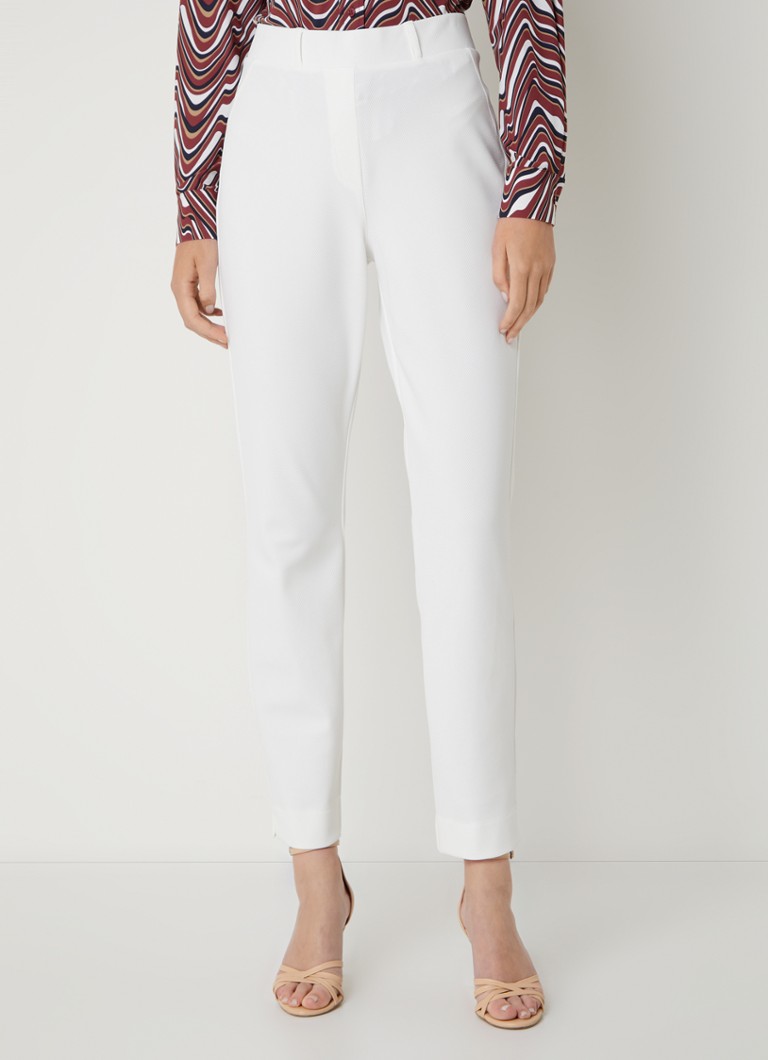 Studio Anneloes Anna high waist straight fit broek travelstof met ...