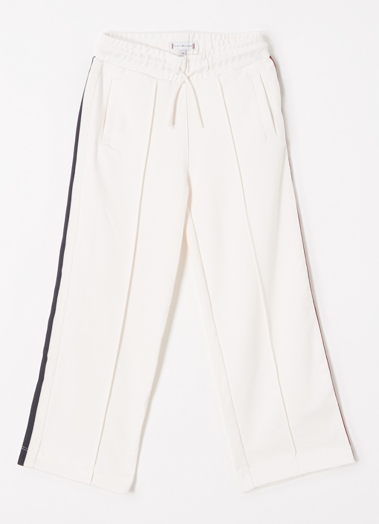 Tommy Hilfiger Straight Fit Joggingbroek Met Logotape • Gebroken Wit