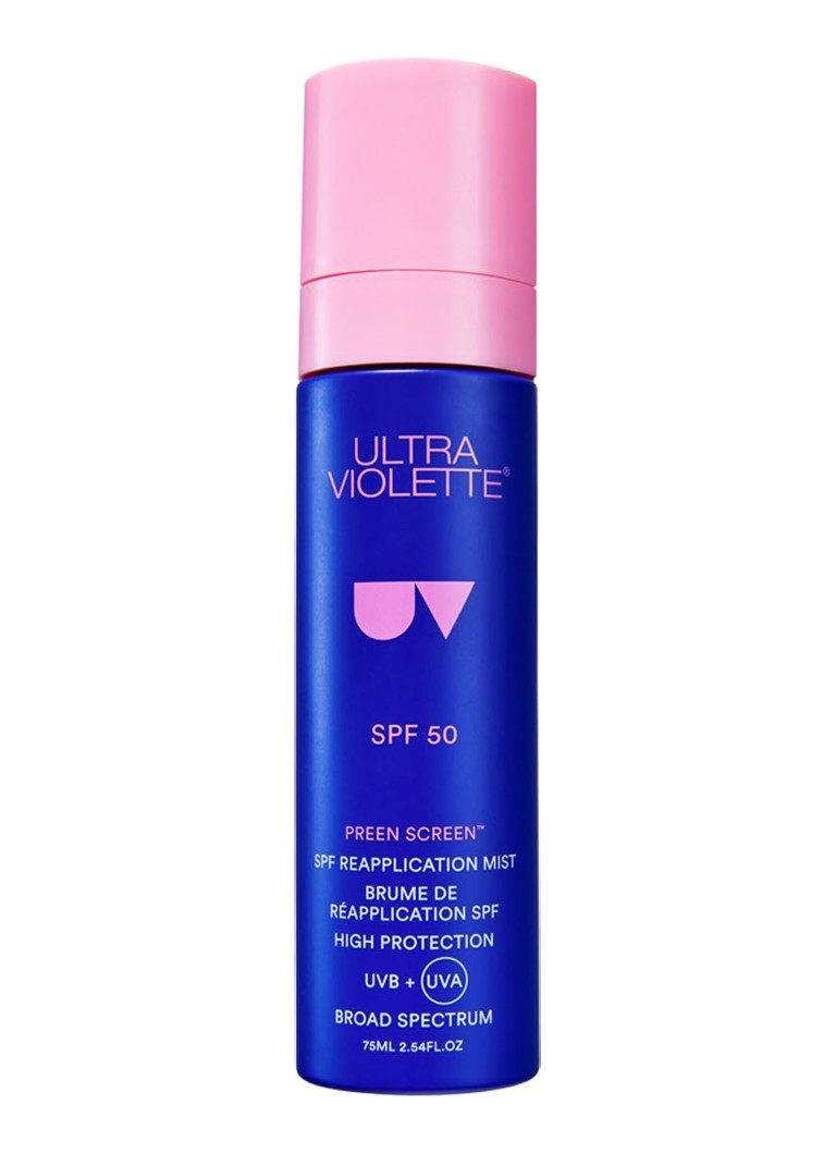 Ultra Violette Preen Screen SPF 50 Reapplication Mist - zonnebrand ...
