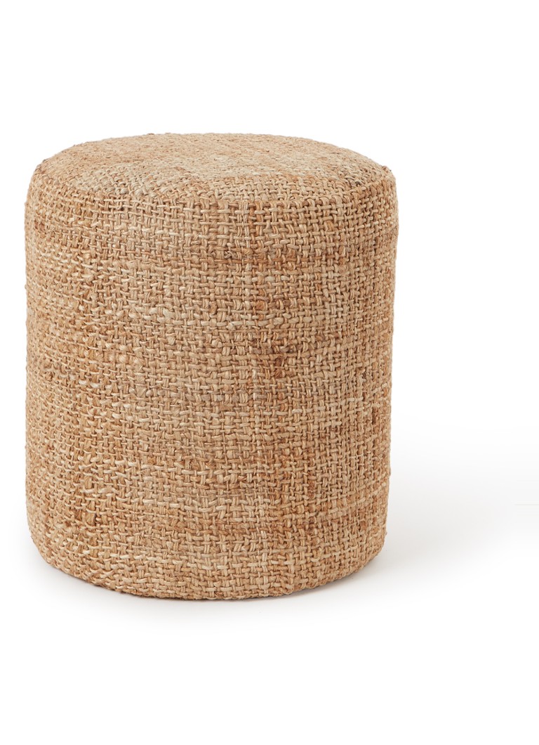 Urban Nature Culture Pouf Titos poef 38 cm • Beige • deBijenkorf.be
