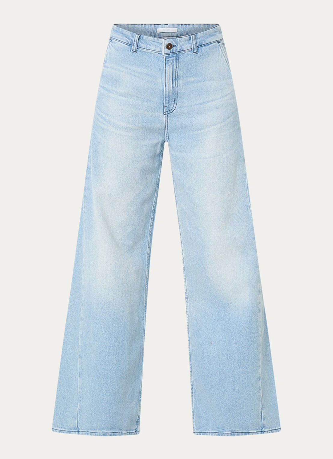 by-bar Sen high waist wide leg jeans met lichte wassing • Indigo ...