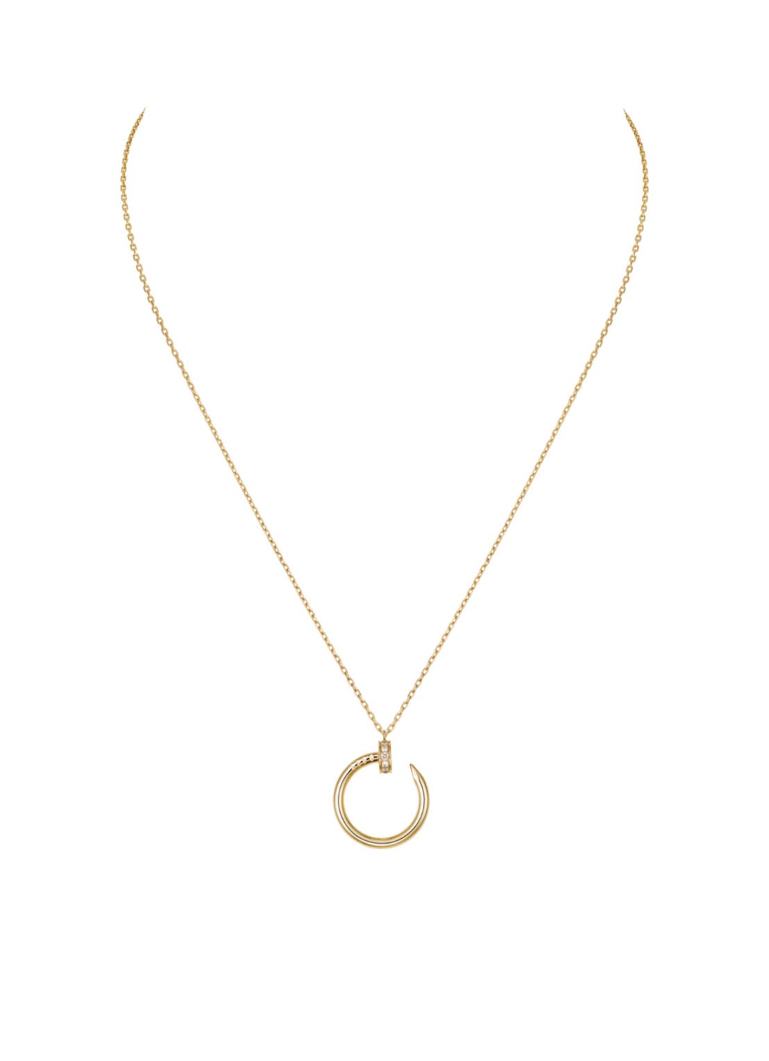 Cartier Juste un Clou ketting van 18k geelgoud met 36 diamanten ...