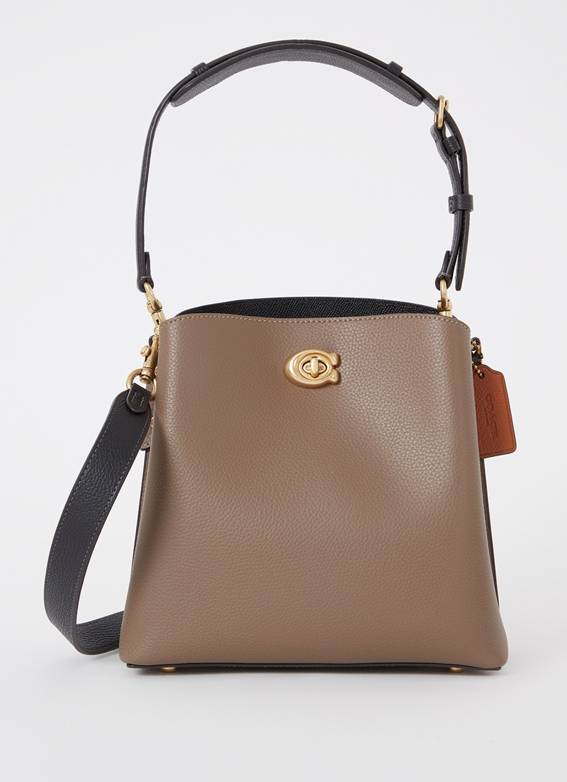 Coach Willow schoudertas van leer met afneembare schouderriem • Bruin ...