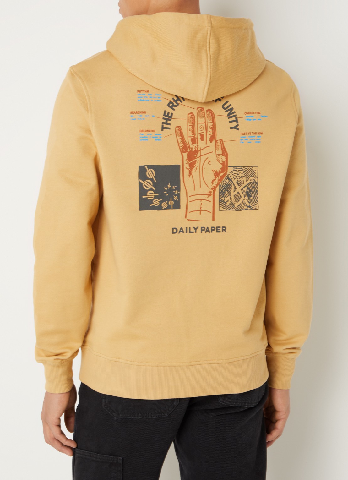 Daily Paper Hoodie met logo- en backprint • Beige • deBijenkorf.be