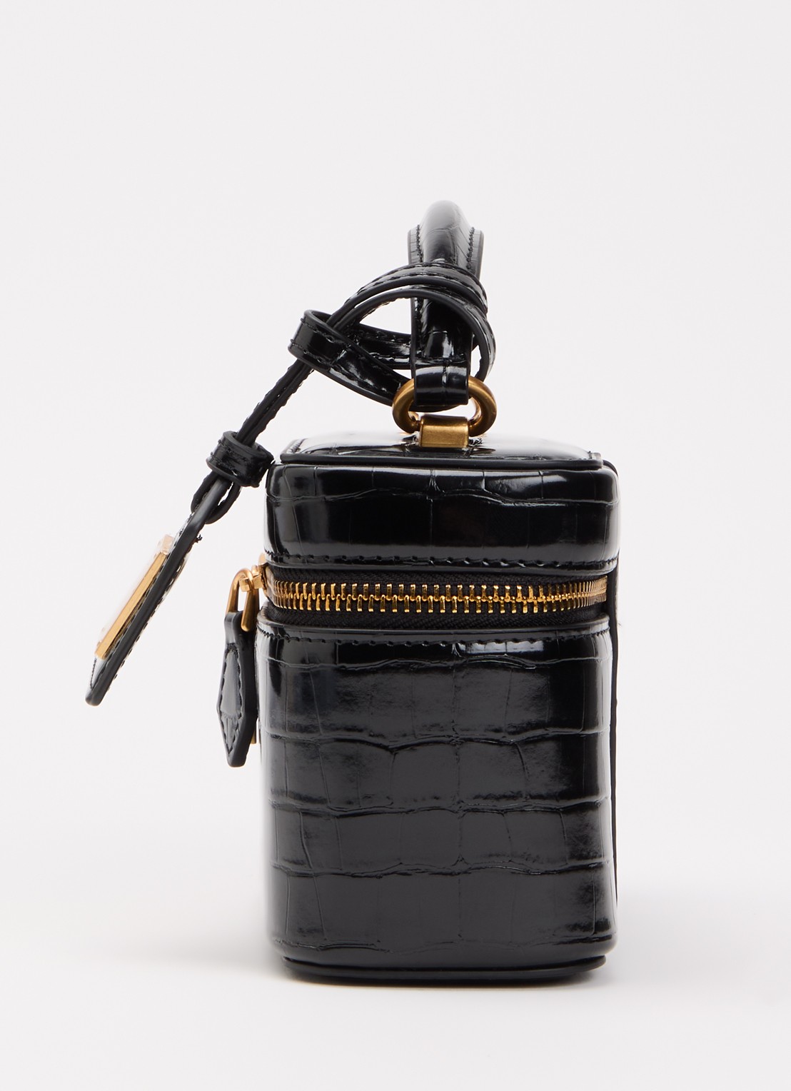 JW PEI Cleo Box handtas met crocostructuur en afneembare schouderriem ...