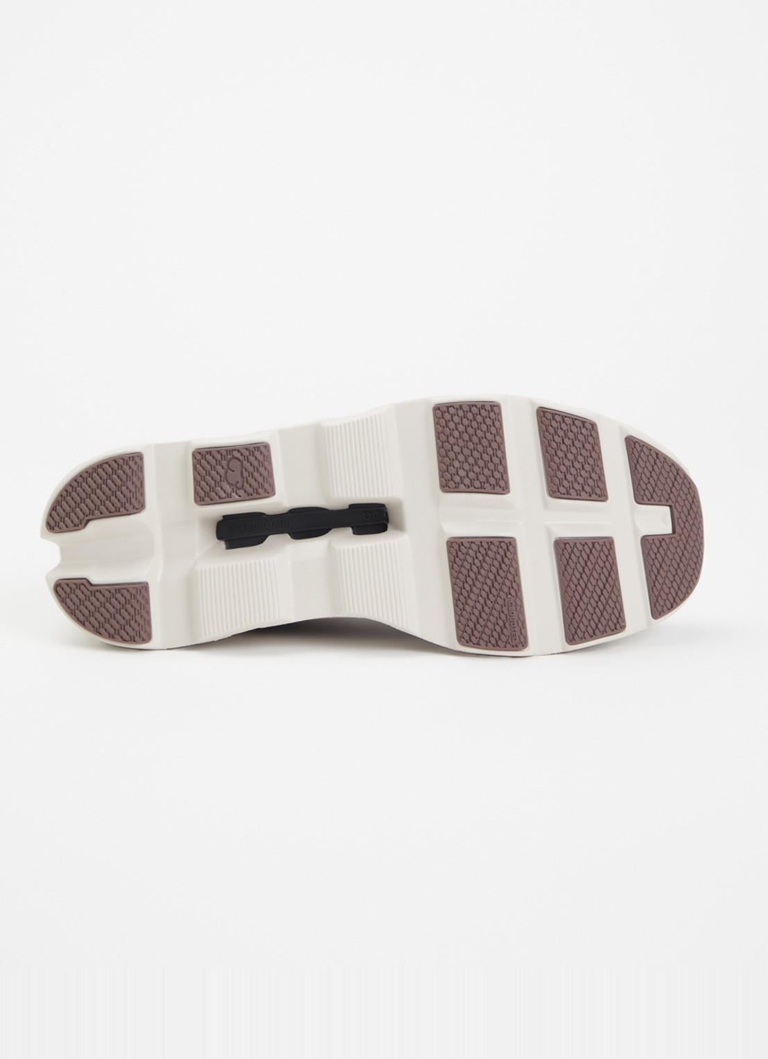 On Cloudmonster Void sportschoen van mesh met gebreid bovenwerk • Taupe ...