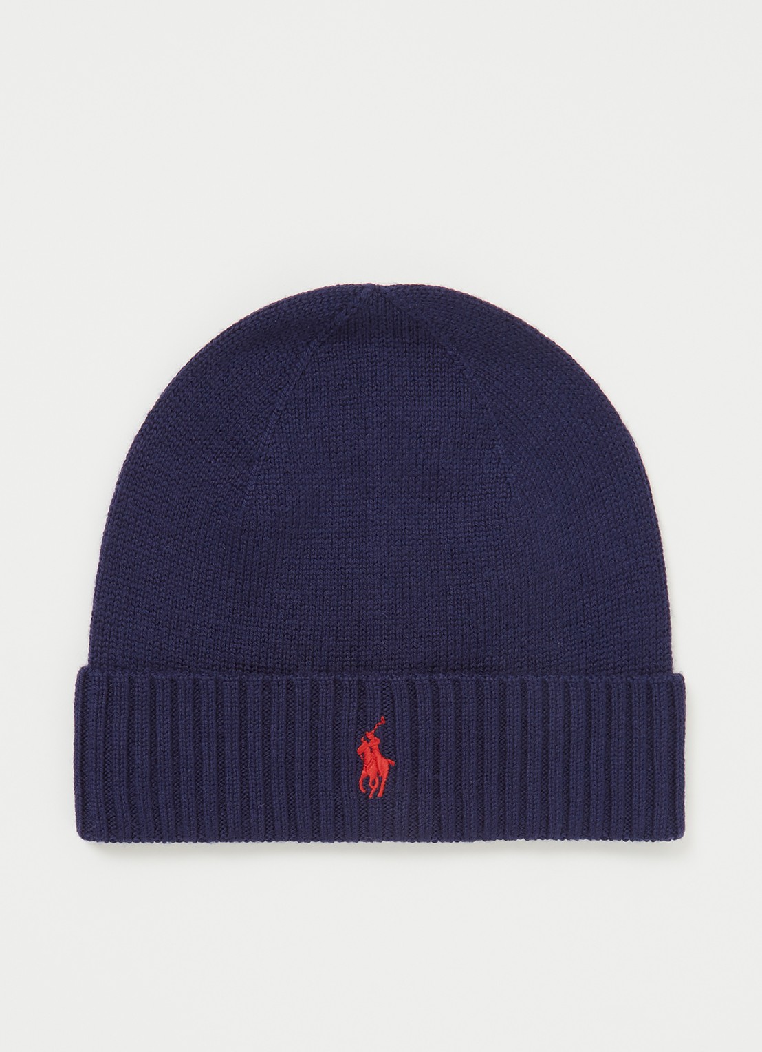 Ralph Lauren Muts van wol met logoborduring • Donkerblauw • deBijenkorf.be