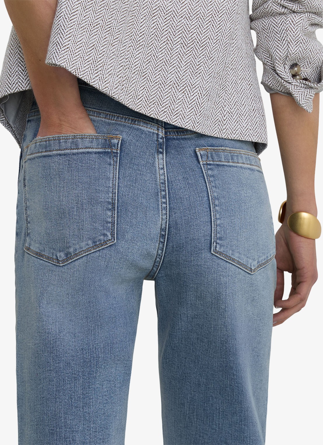 Reiss Cali high waist flared jeans met opgestikte zakken • Light Blue ...